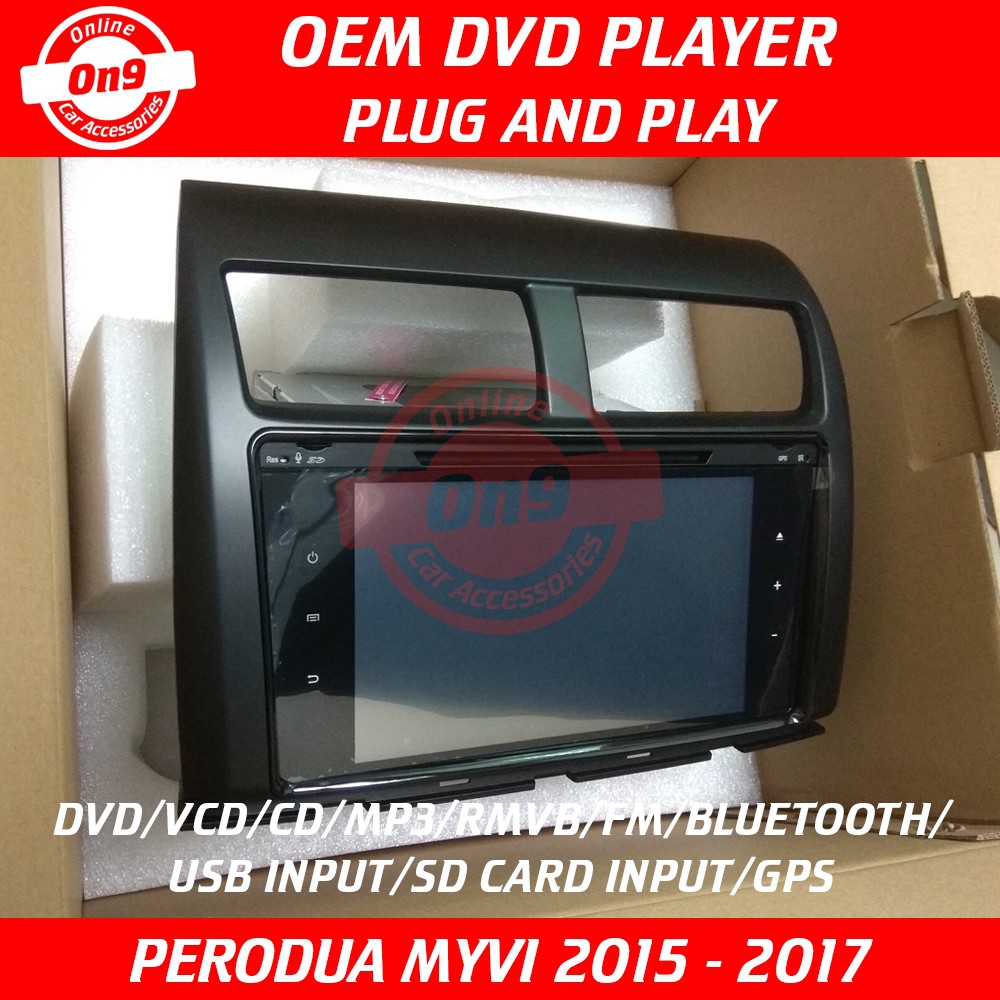 Perodua Myvi 2015 2016 2017 9 inch OEM Double Din Plug and Play DVD Car ...
