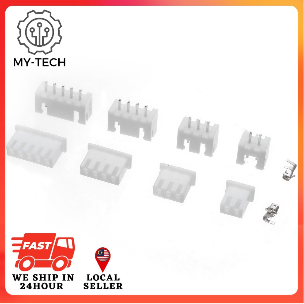 (1 SET) Right Angle/Straight XH2.54 Pin Header Connector 2P-8P 2.54mm ...