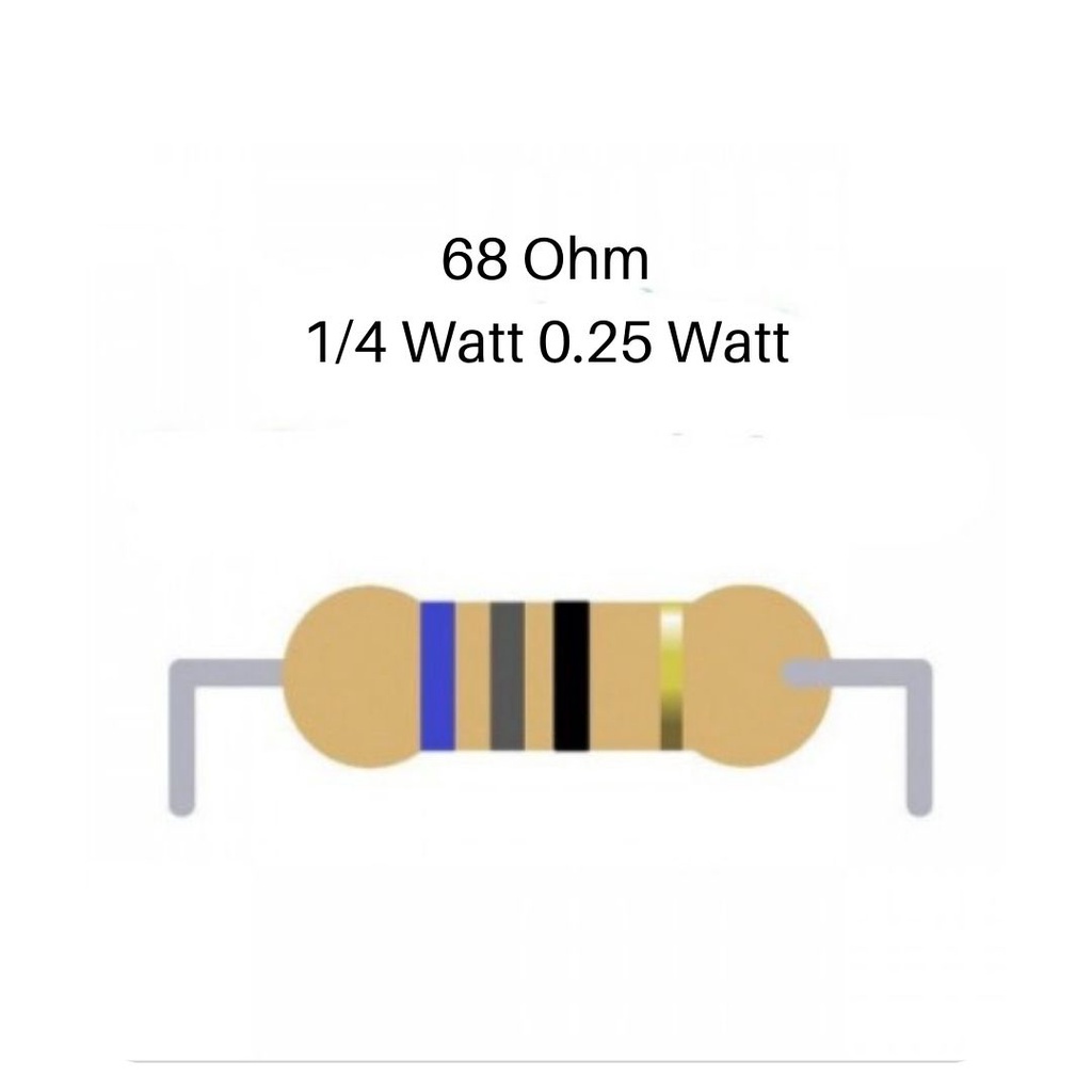 68 ohm 0.25w 1/4W resistor (5% tolerance) (10pcs/ pack) | Shopee Malaysia