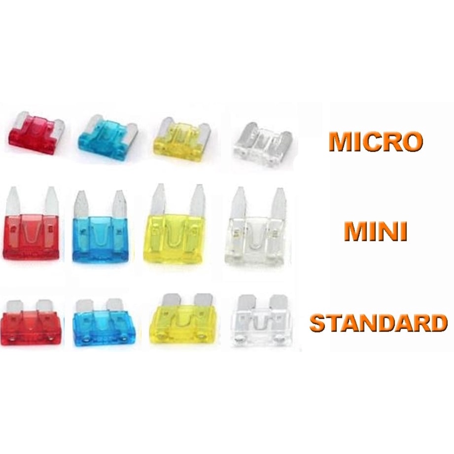 Micro fuse/Mini Fuse/Standard Fuse/Fius Motosikal Kereta Lori/Fuse ...