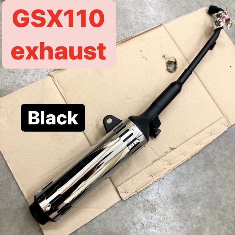 SUZUKI GSX 110 FX 110 GSX110 FX110 EXHAUST - BLACK EXHAUST MUFFLER ...