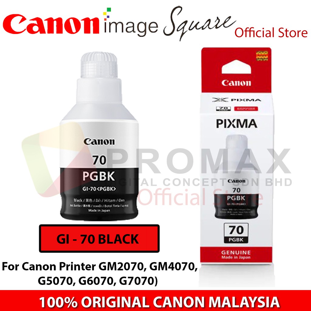 Canon Original GI-70 Bottle Ink Black Cyan Magenta Yellow GI70 GI 70 for GM2070 G5070 G6070 ...