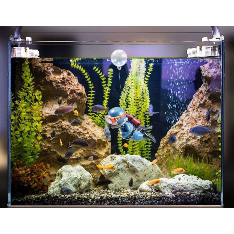 Ready Stock 🇲🇾Floating Diver Aquarium Decoration Multi Colour Luminous ...