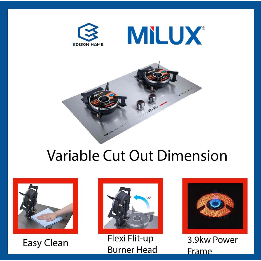 Milux MGH-SF277LIR Flexible Flip-Up Infrared Stainless Steel Built-in ...