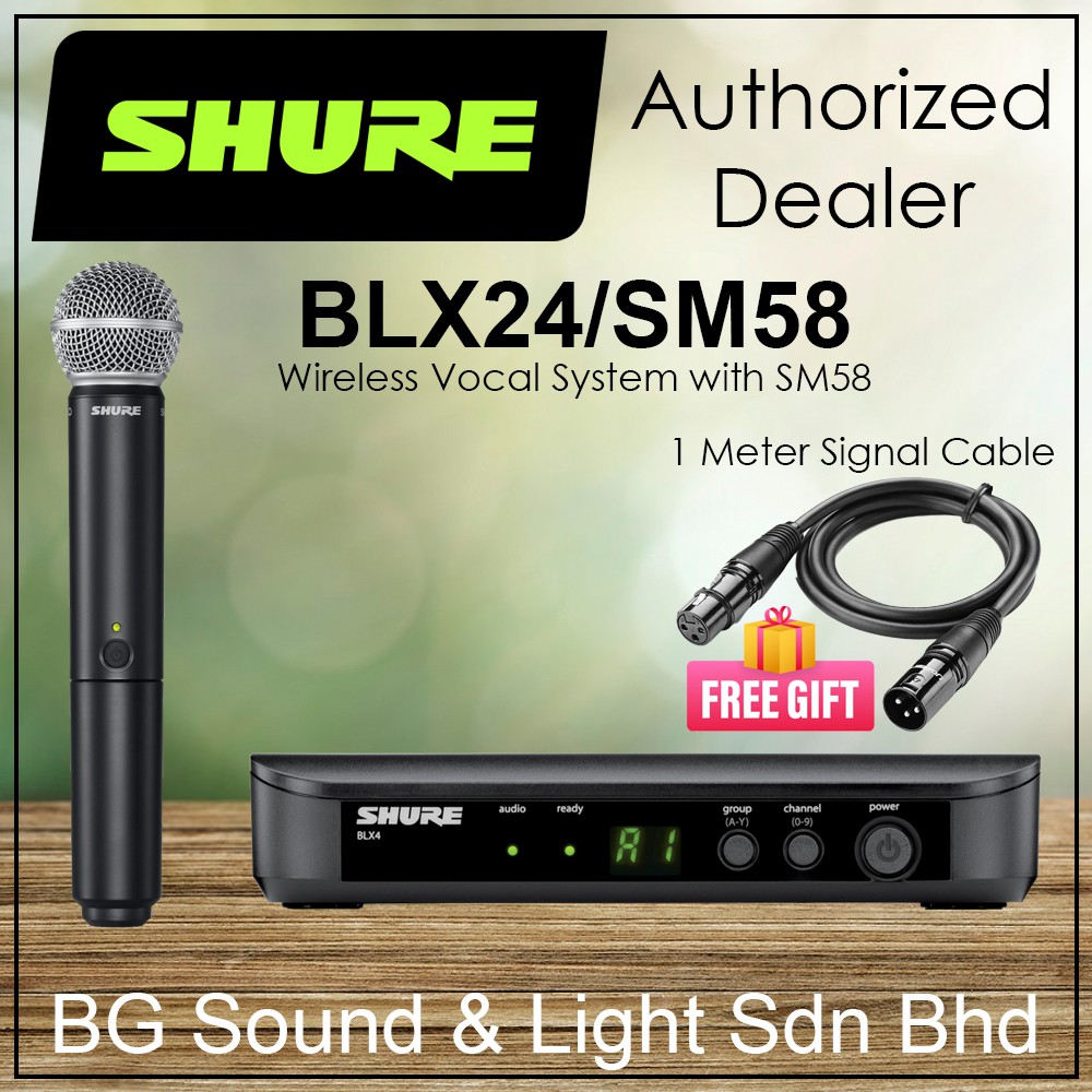 Shure BLX24/SM58 Vocal Wireless System With SM58 Mic[Shure Premium ...