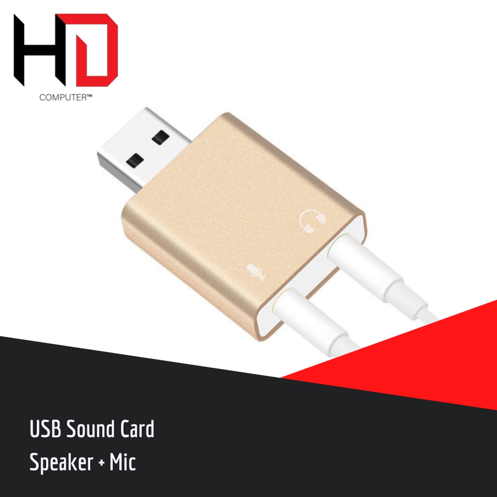 USB Sound Card Speaker + Mic | Shopee Malaysia