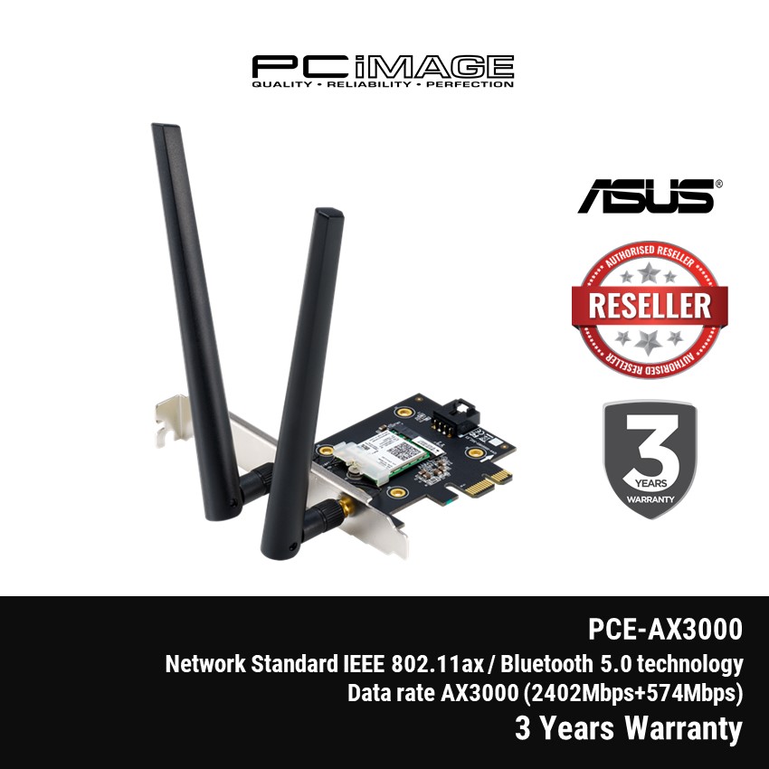 ASUS PCE-AX3000 AX3000 Dual Band PCI-E WiFi 6 802.11ax (Bulk Package ...