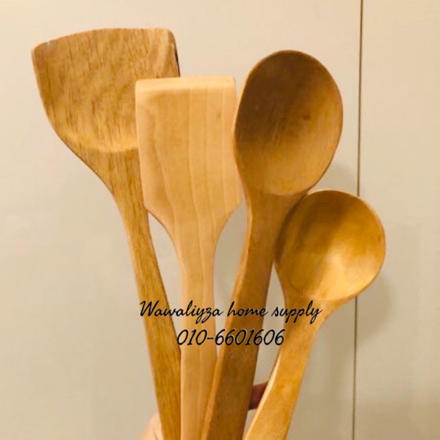 Set Sudip Kayu / Senduk Kayu / kitchen cooking utensils / Senduk Nasi ...