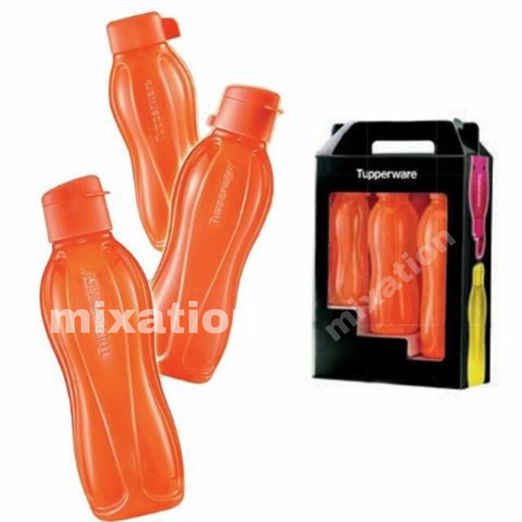 Tupperware Neon Eco Bottle Red Set 750ml 500ml 310ml eco bottle gift ...