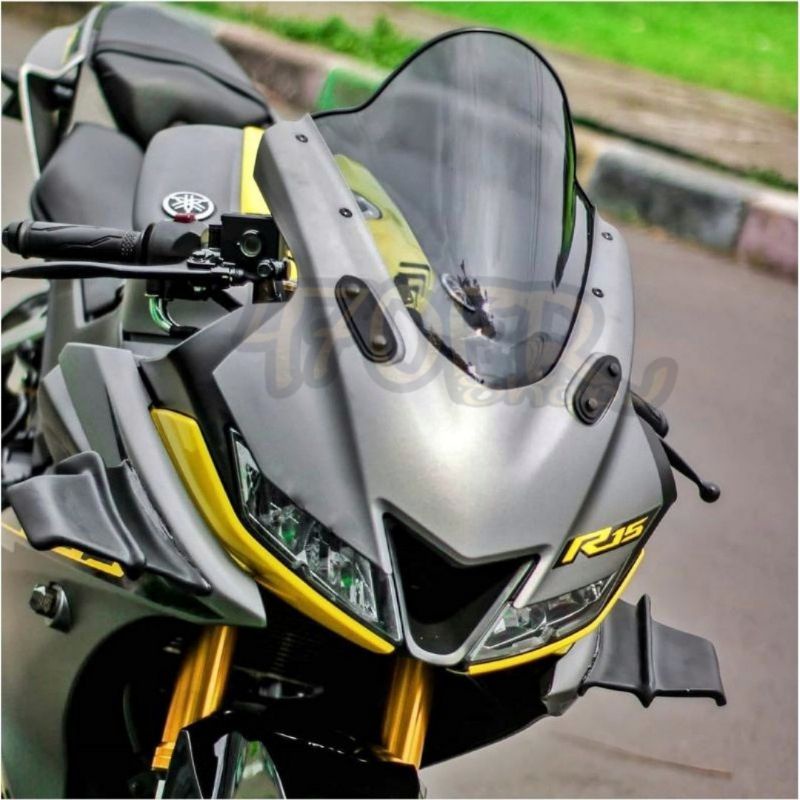 Windshield r15 v3 sporty bubbel, visor r15 v3 sporty bubbel jenong ...