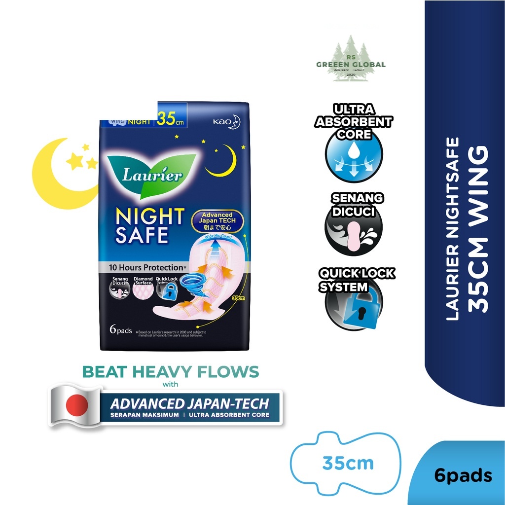 LAURIER Night Safe Wing (35cm x 6s) | Shopee Malaysia