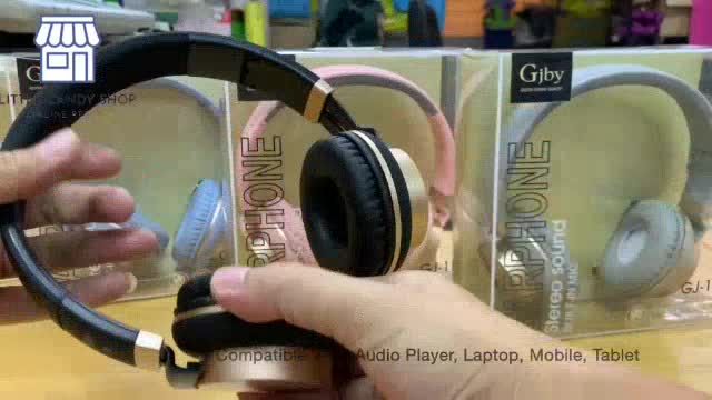 Music Headset GJBY GJ-18, Super Bass Headphone with Mic, Over Ear Cute Earphone For Gaming ...