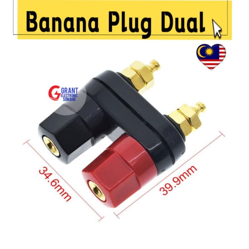 4mm Banana plug Couple Terminal Red Black Connector Banana Socket Dual ...