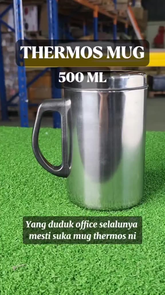 500ml Stainless steel cup double-layer water cup with lid/ tea cup ...