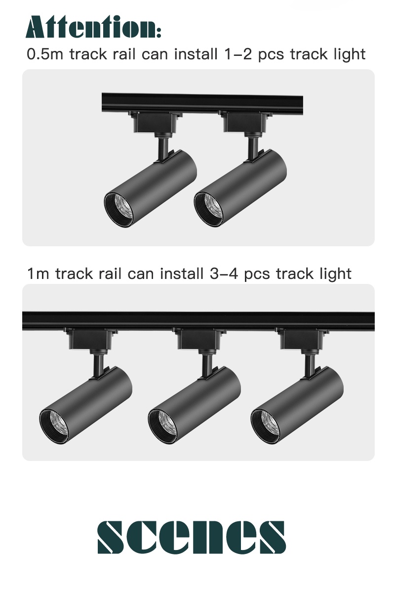 LED Track Light COB Track Lights Lampu Siling Ceiling Light Fixture ...