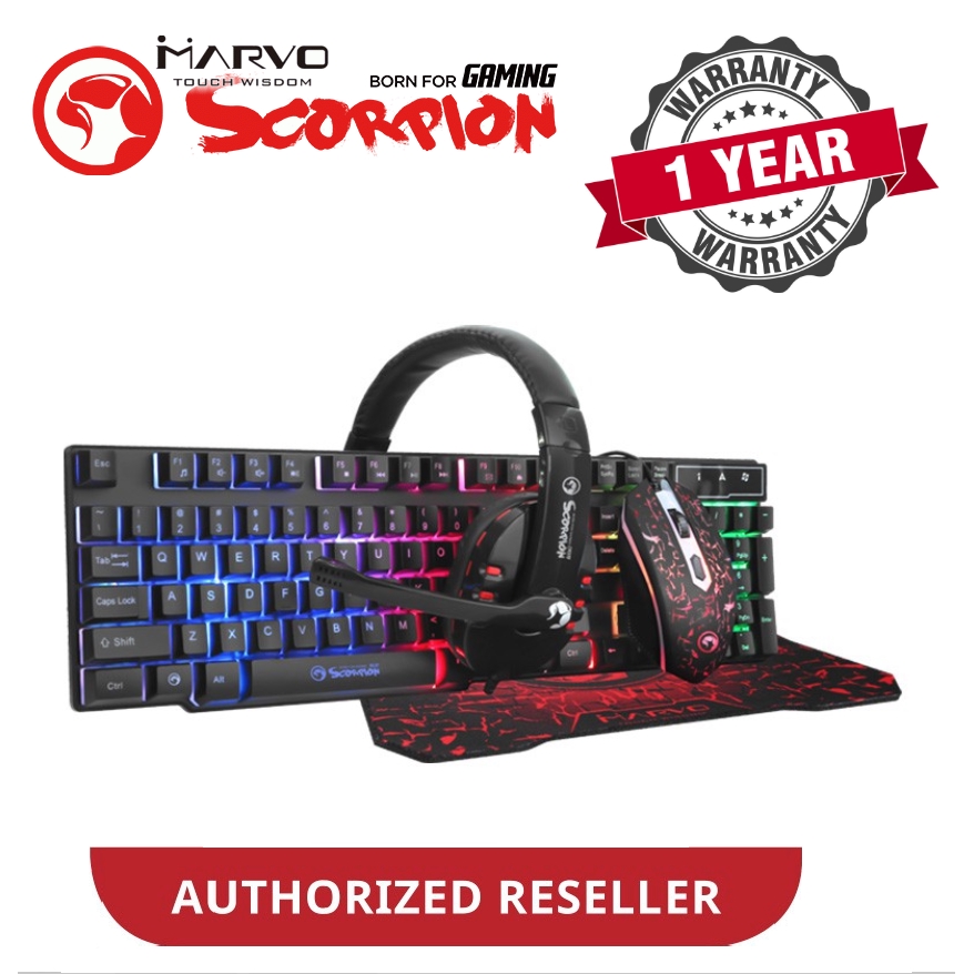 Marvo CM370 CM409 RGB 4-in-1 GAMING Combo set Mouse, Keyboard ...