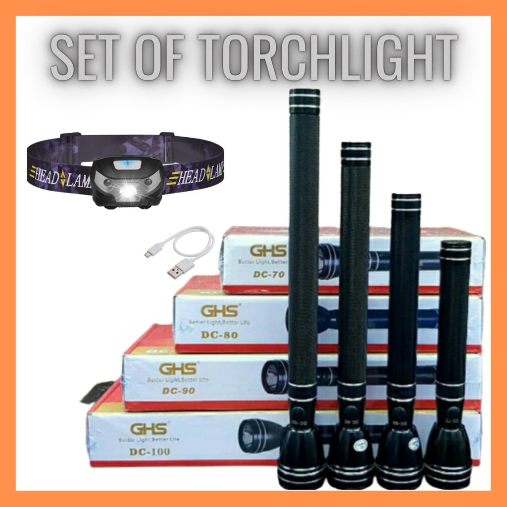 Japan Torch Light Rechargeable LED Flashlight Lampu Picit Terang GHS ...