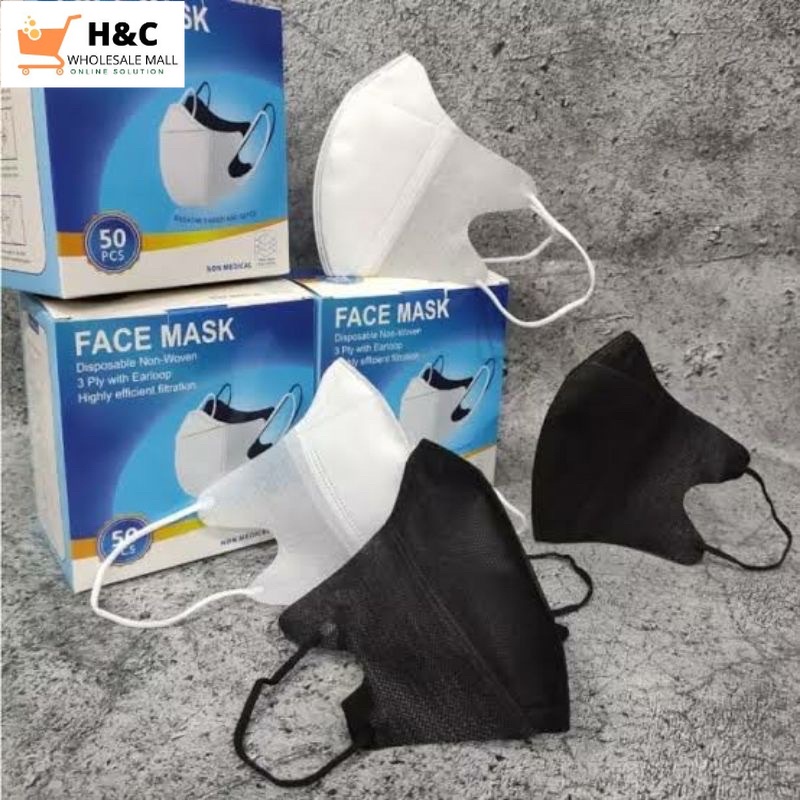 【Ready Stock】50PCs Adult Duckbill Disposable Face Mask 3D 4D 5DAdult ...