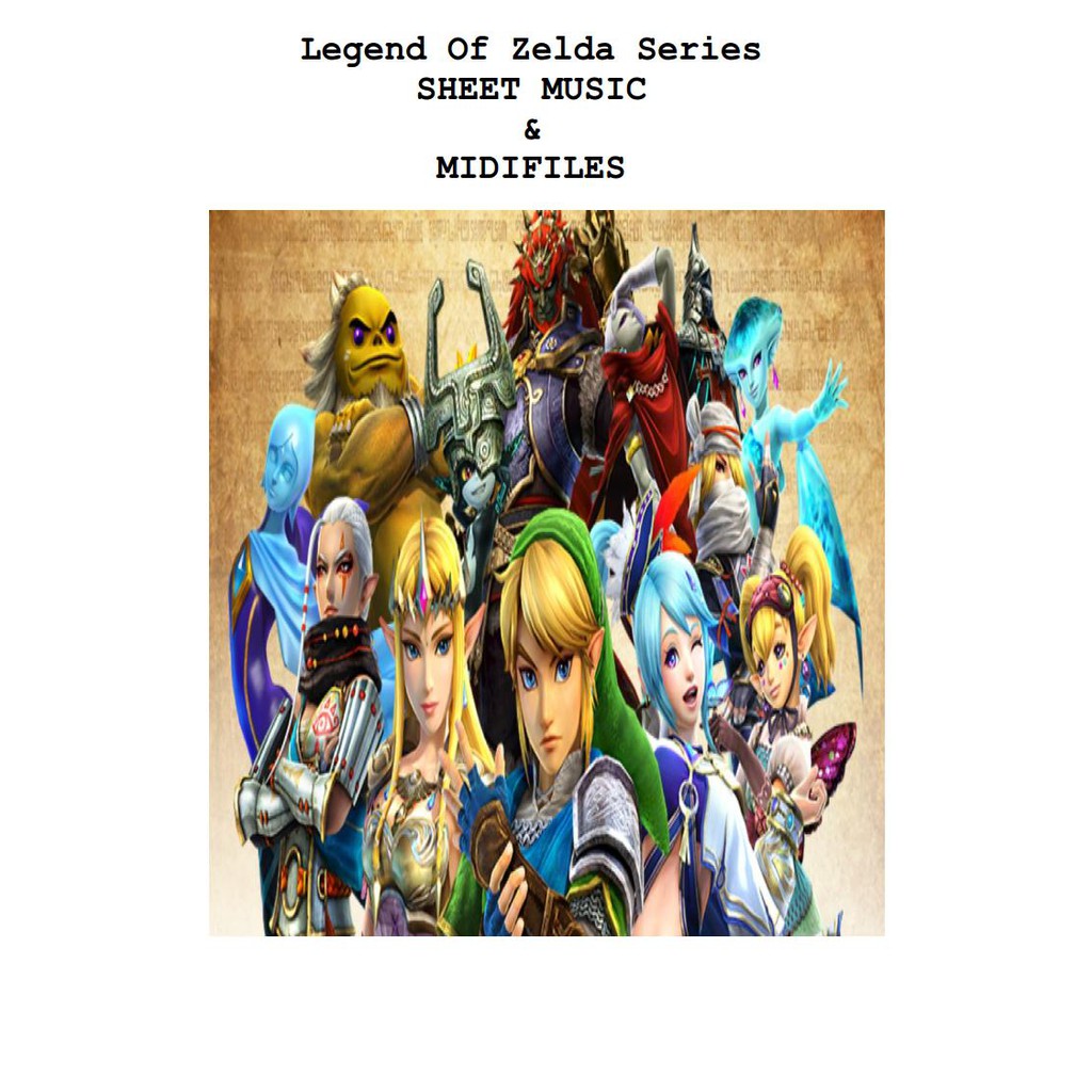 (Piano PDF + Midifiles) Legend Of Zelda Series Video Game Piano Sheet ...