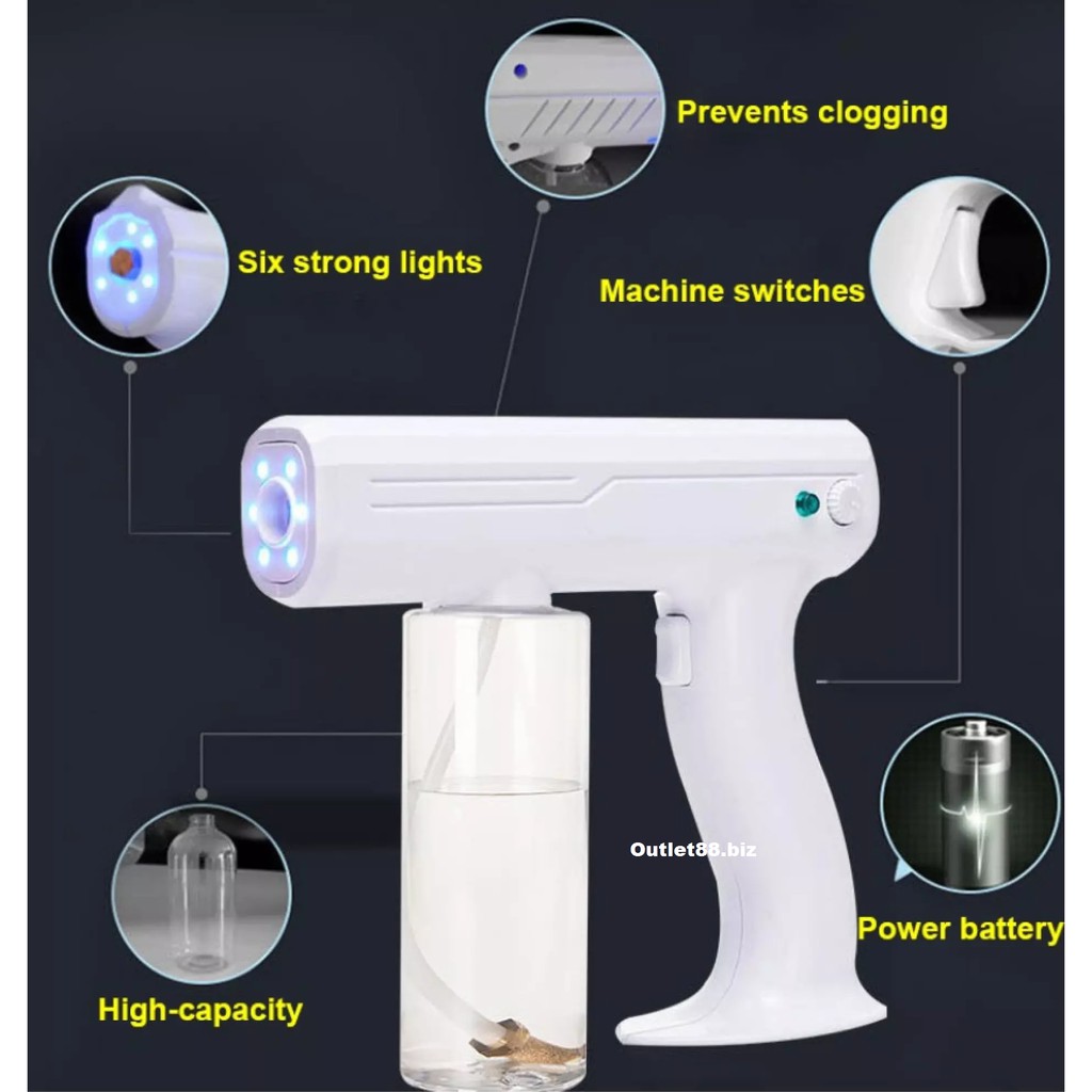 Wireless Nanomist SprayGun Nano Blue Light Atomizer UltraViolet ...