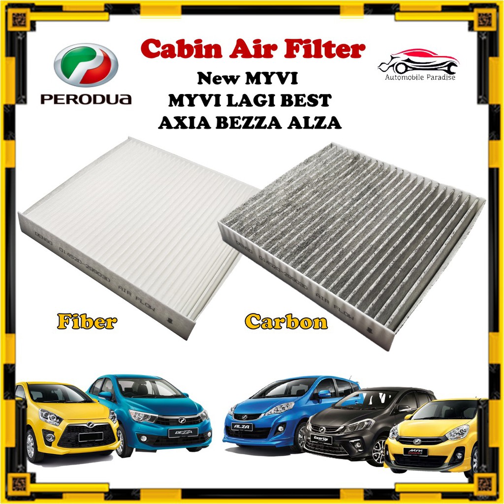 Cabin Air Filter - Fiber or Carbon - Perodua New Myvi / Myvi Lagi Best ...