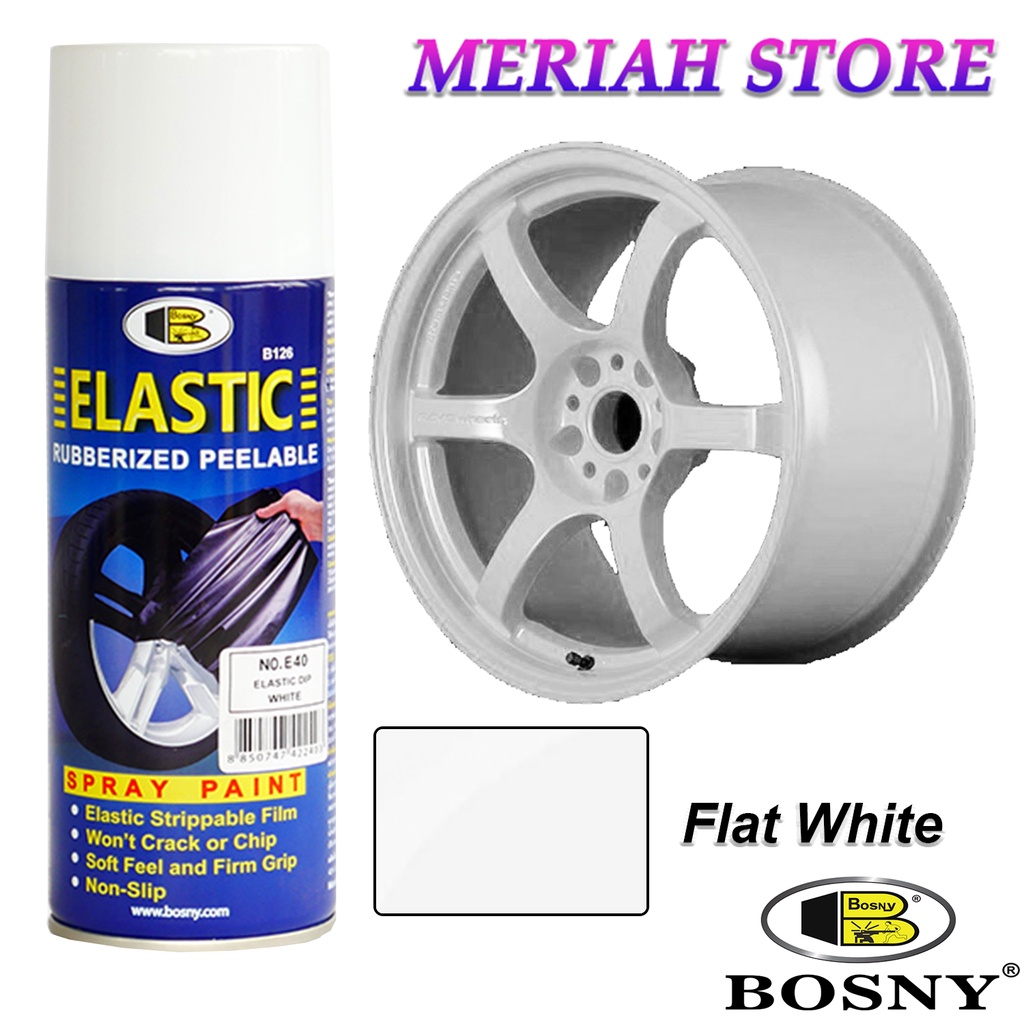 Bosny E1007 Flat White Elastic Dip Rubber Plasti Dip Coating Spray ...