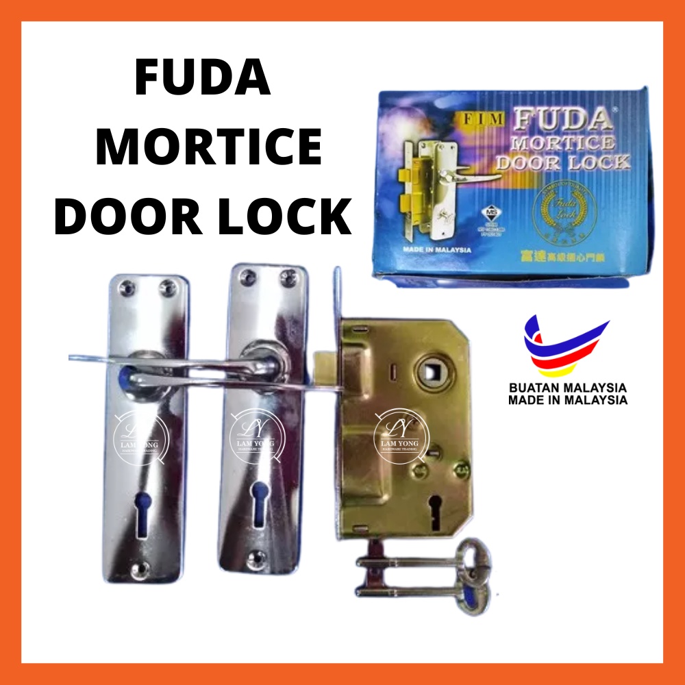 FUDA 2 LEVEL CHROME LEVER MORTISE HANDLE LOCK / Mortise Grill Door ...