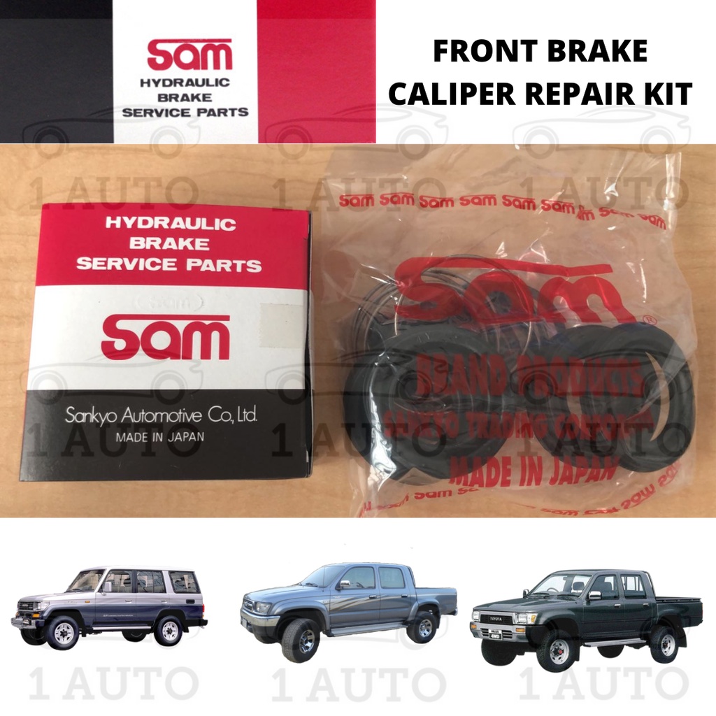 (MADE IN JAPAN) SAM FRONT BRAKE CALIPER REPAIR KIT TOYOTA LANDCRUISER ...