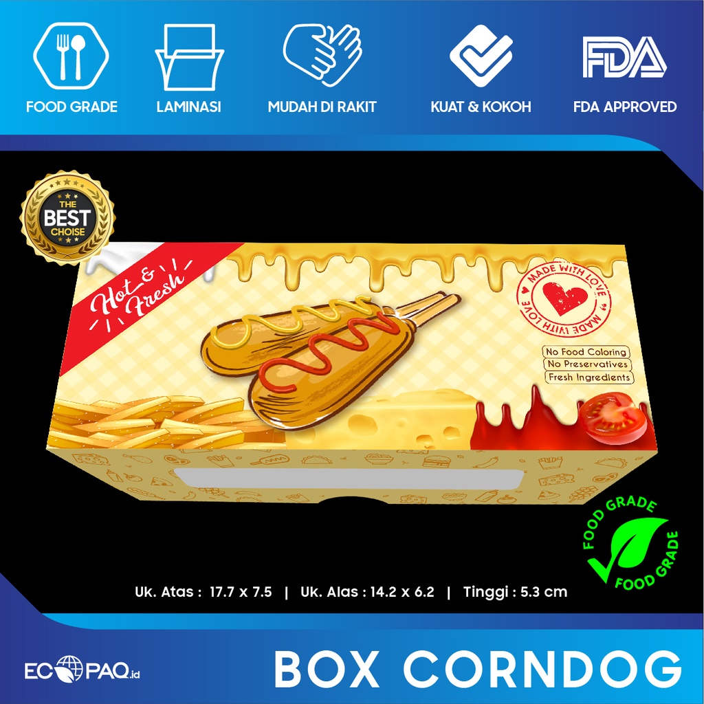 Box Corn Dog - Box Corn - HOT & FRESH - FC - (50Pcs) | Shopee Malaysia