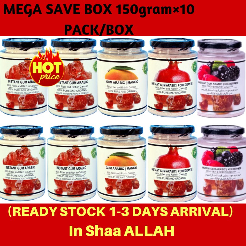 🔥🔥Hot Price🔥🔥Gum Arabic Gred A Powder Ori/Mango/Delima Serbuk gam ...