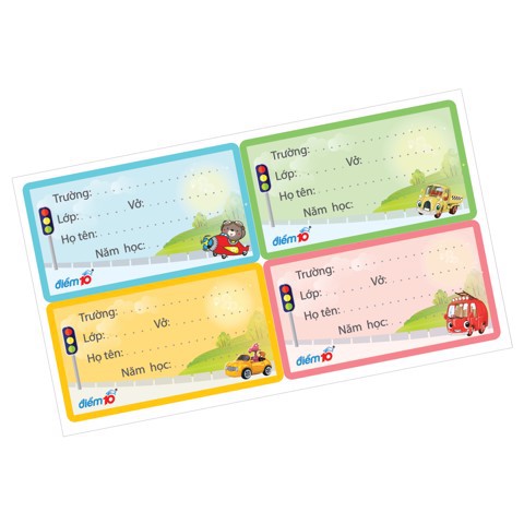 Grade 10 notebook labels TP-NBL02 4 stacks (4 pieces/fold) | Shopee ...