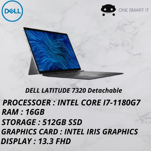 Dell Latitude 7320 Detachable i7-1180G7 16GB 512GB 13" FHD | Shopee ...