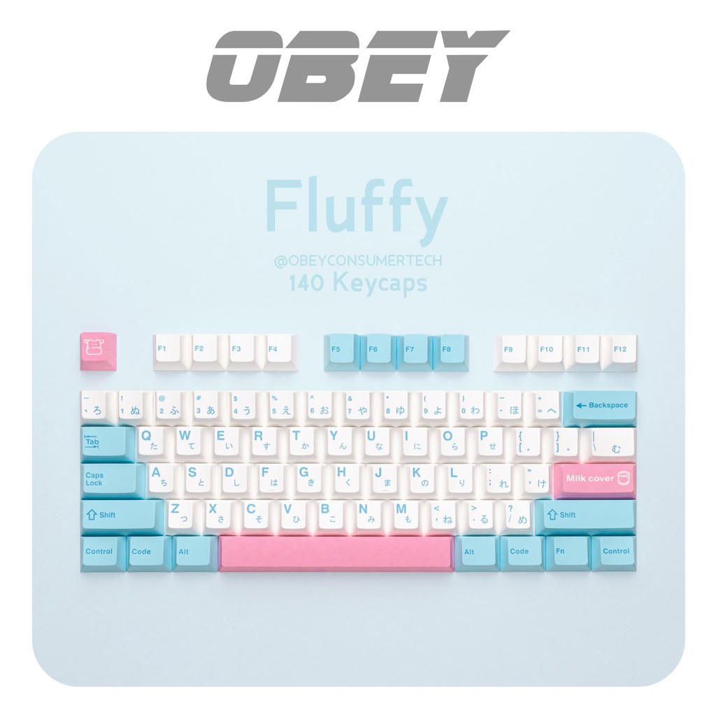 [𝙍𝙀𝘼𝘿𝙔 𝙎𝙏𝙊𝘾𝙆] Fluffy PBT Keycaps | Mechanical Wireless Bluetooth ...
