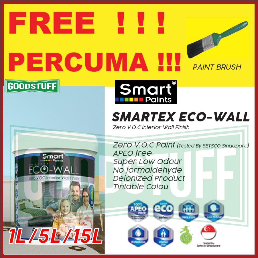 GROUP A- 18L SMART PAINTS SMARTEX ECO WALL NIPPON SUPER MATEX WATER ...