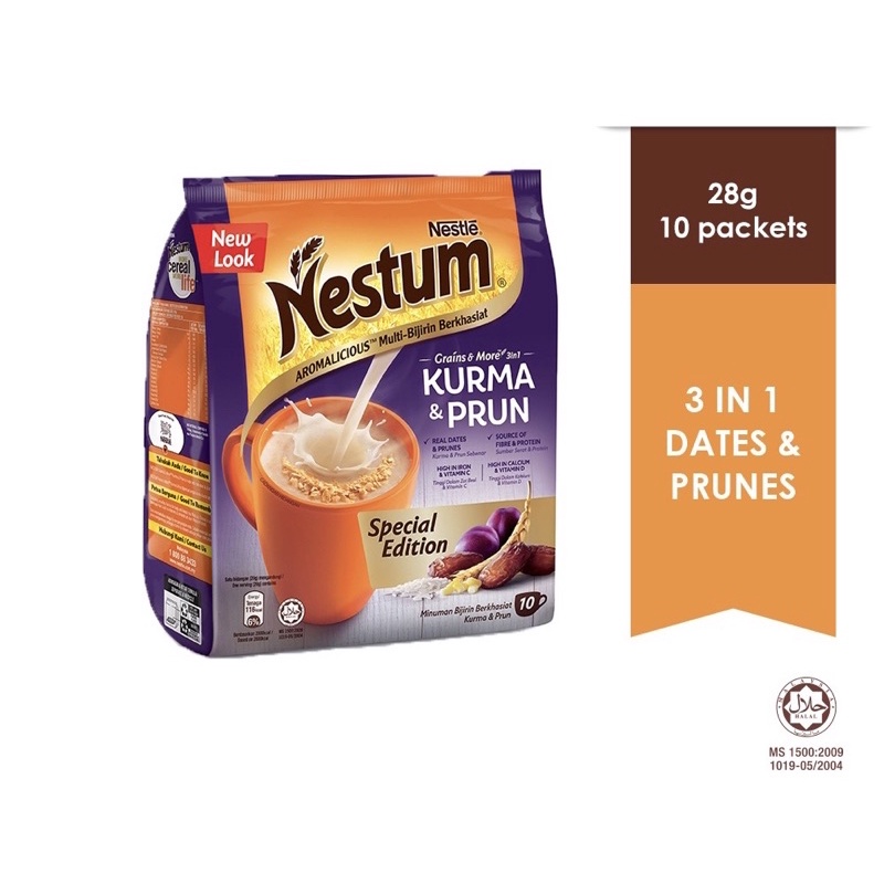 Nestle Nestum Grains & More 3 in 1 Kurma & Prun (29g x 10 Packets ...