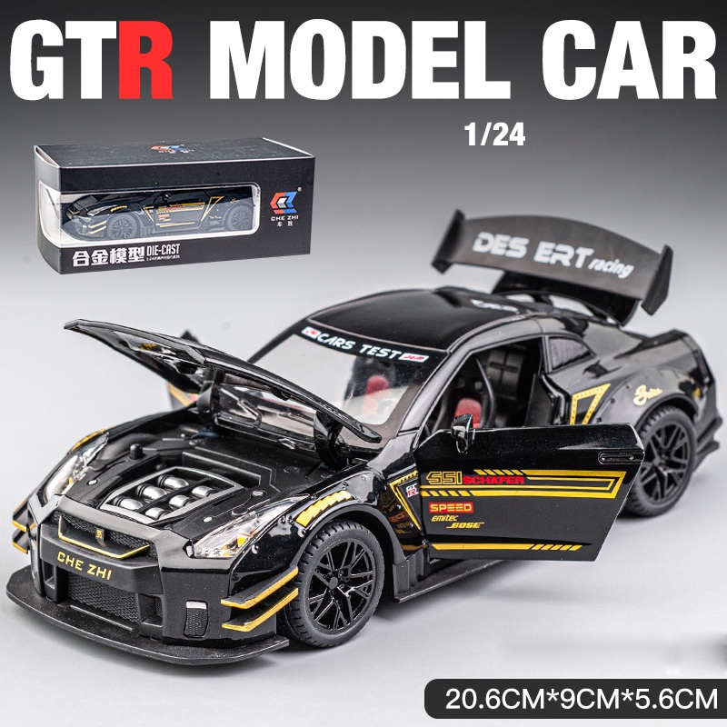 1:24 Nissan GTR Modified Wide Body Car Models Alloy Diecast Toy Vehicle ...