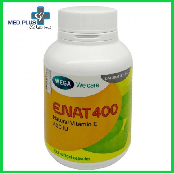 Mega ENAT 400 Natural Vitamin E 400 IU 100's capsules (Exp:10/2027 ...