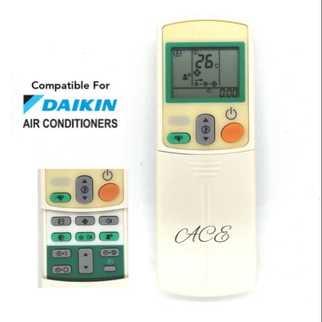 DAIKIN AIR CONDITIONING OEM REPLACEMENT REMOTE CONTROL ARC433A15 ...