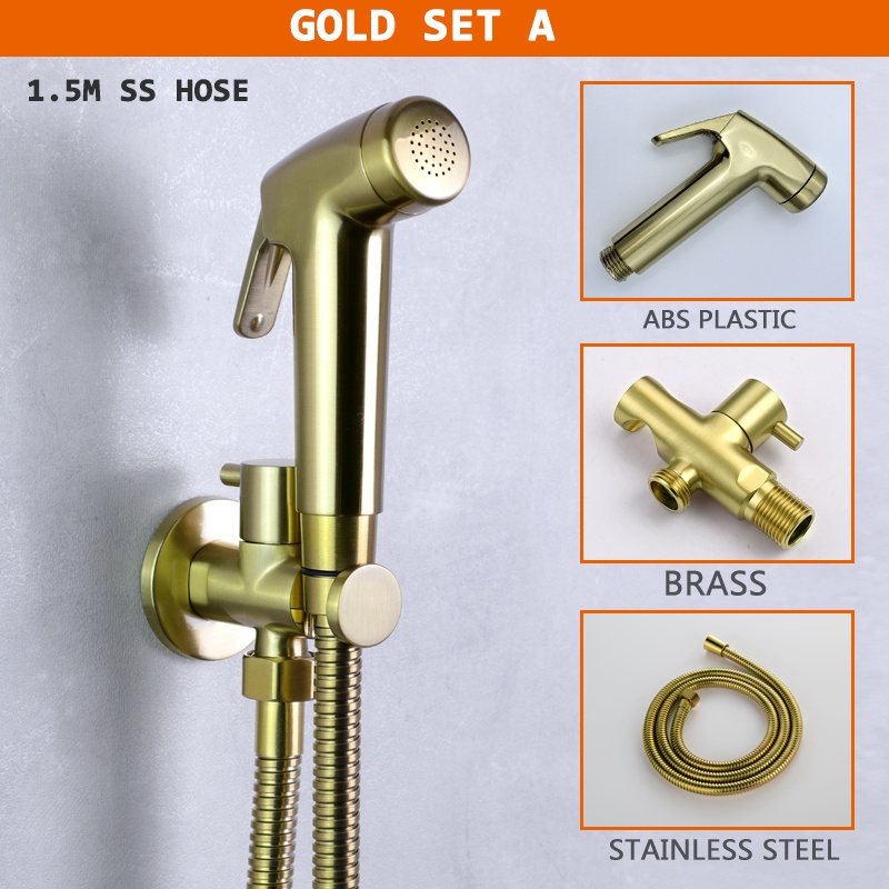 Bidet Sprayer Shataff Set Toilet Partner Matt Black Gold Metal Grey ...