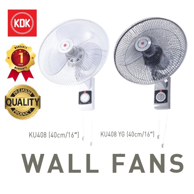 SIRIM + 100% ORIGINAL + READY STOCK KDK KU408 KU408-YG 16" (40cm) Wall ...
