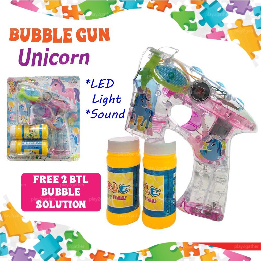 *UNICORN* / Ice Princess Style Bubble Gun Bubble Blower With Flashing ...