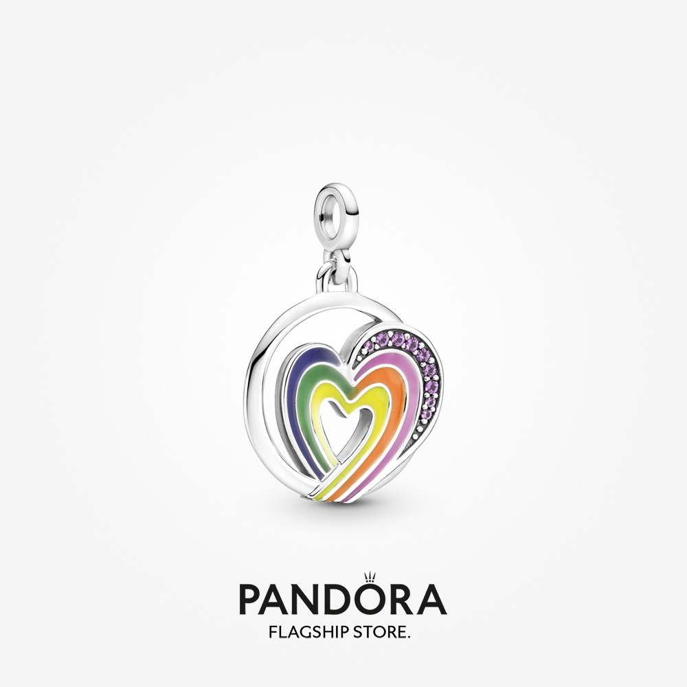 Pandora ME Rainbow Heart of Freedom Medallion | Shopee Malaysia