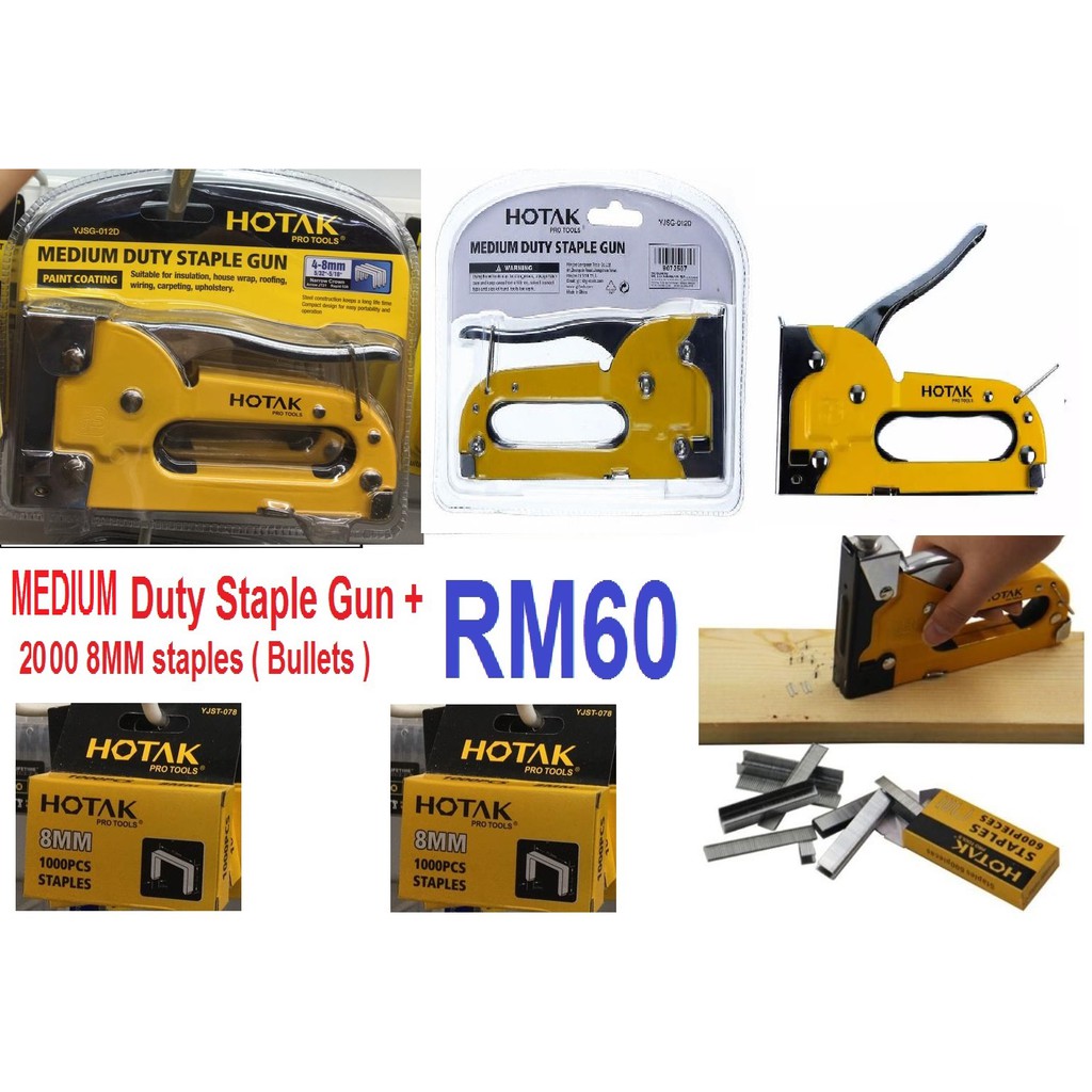 (WORLD NO 1(READY STOCK) Medium Duty Stapler Gun + 2000 Stapler ...