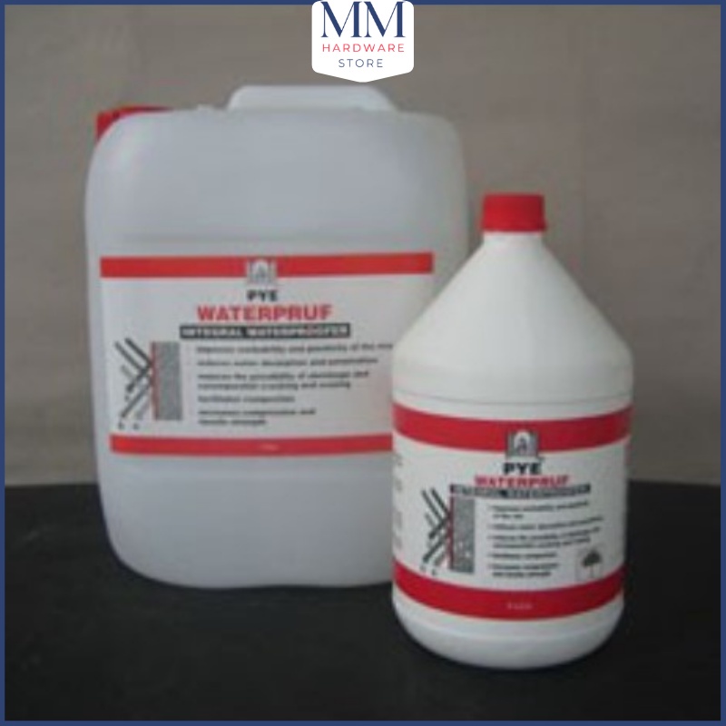 PYE WaterPruf 4L Integral Waterproofer / Kalis Air Campur Cement ...