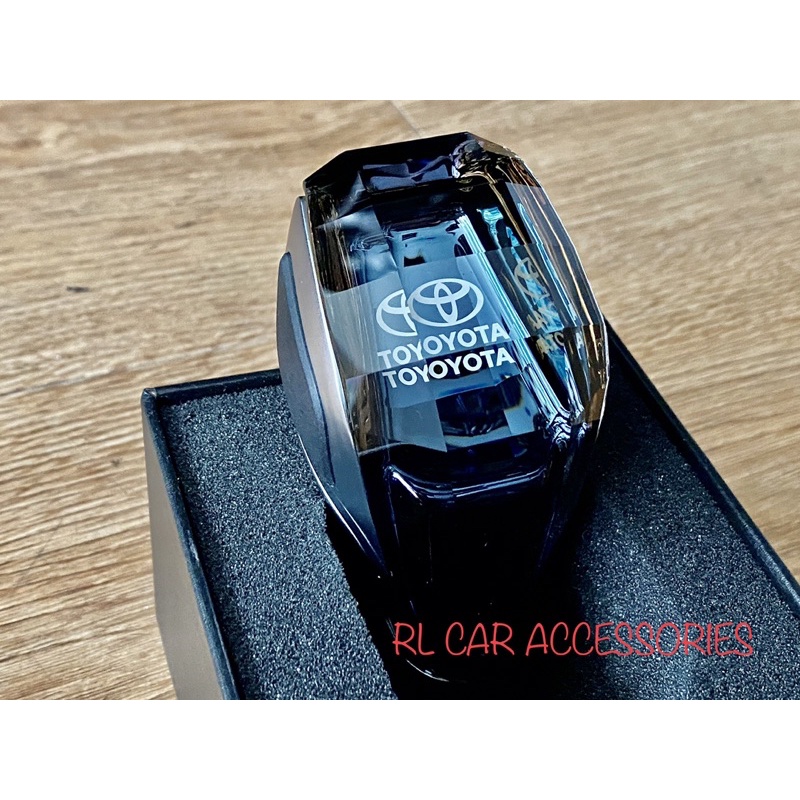 Toyota Crystal gear knob illuminate RGB Logo stick Vios Camry Alphard ...