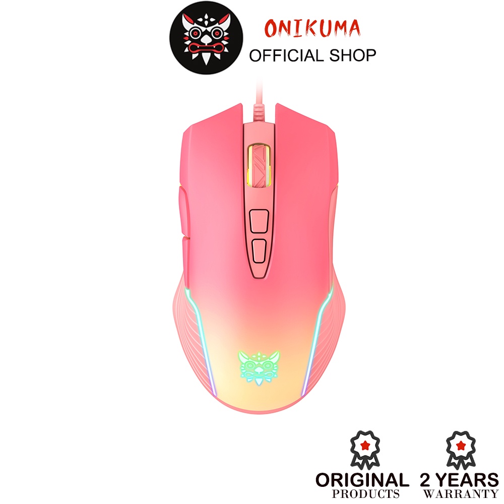ONIKUMA CW905 6400 Peach DPI Wired Gaming Mouse Graduated Color ...