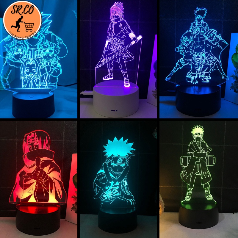 SR.CO - Naruto Uzumaki Team LED Night Light Sasuke Kakashi Hatake ...