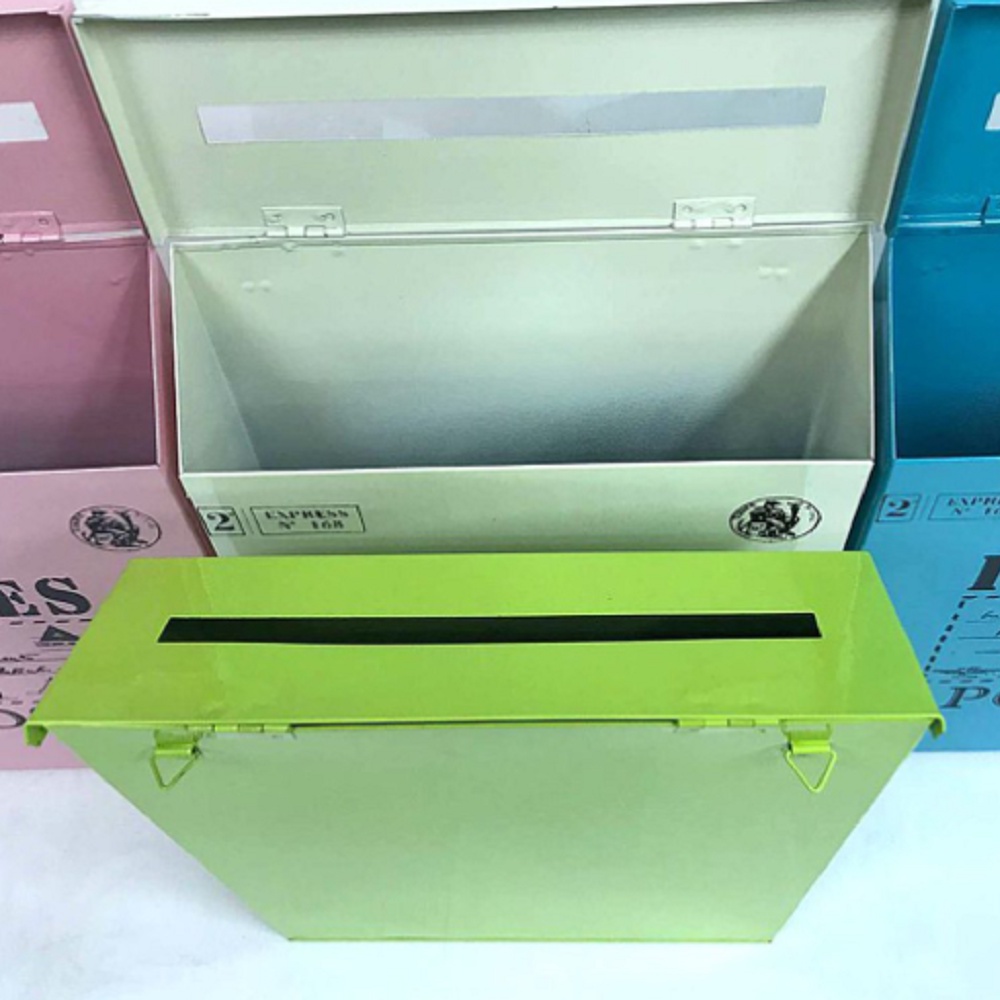 TRENY European Creative Letter Box Iron Mailbox Post Box Wall Mounted ...