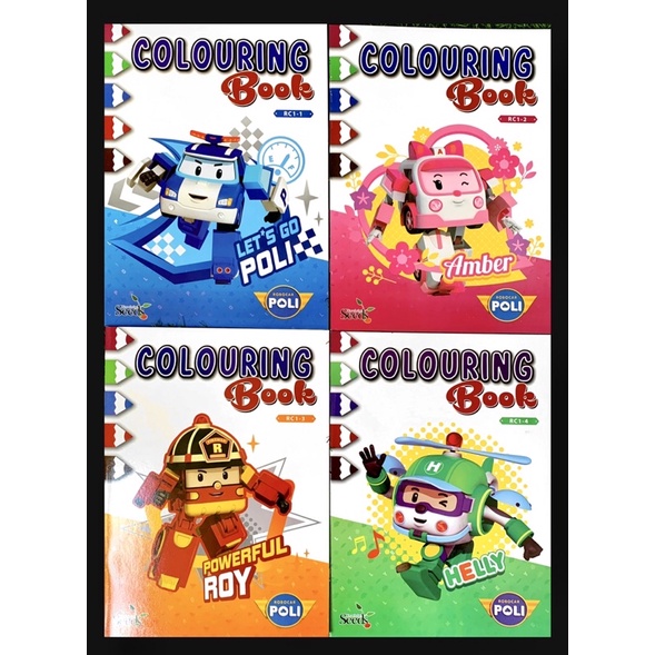 ROBOCAR POLI COLORING BOOK | Shopee Malaysia