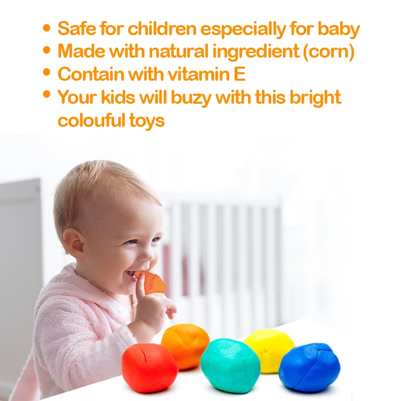 Nara Premium Quality Non-Toxic Eatable Corn Clay Non-Drying Clay Kids ...